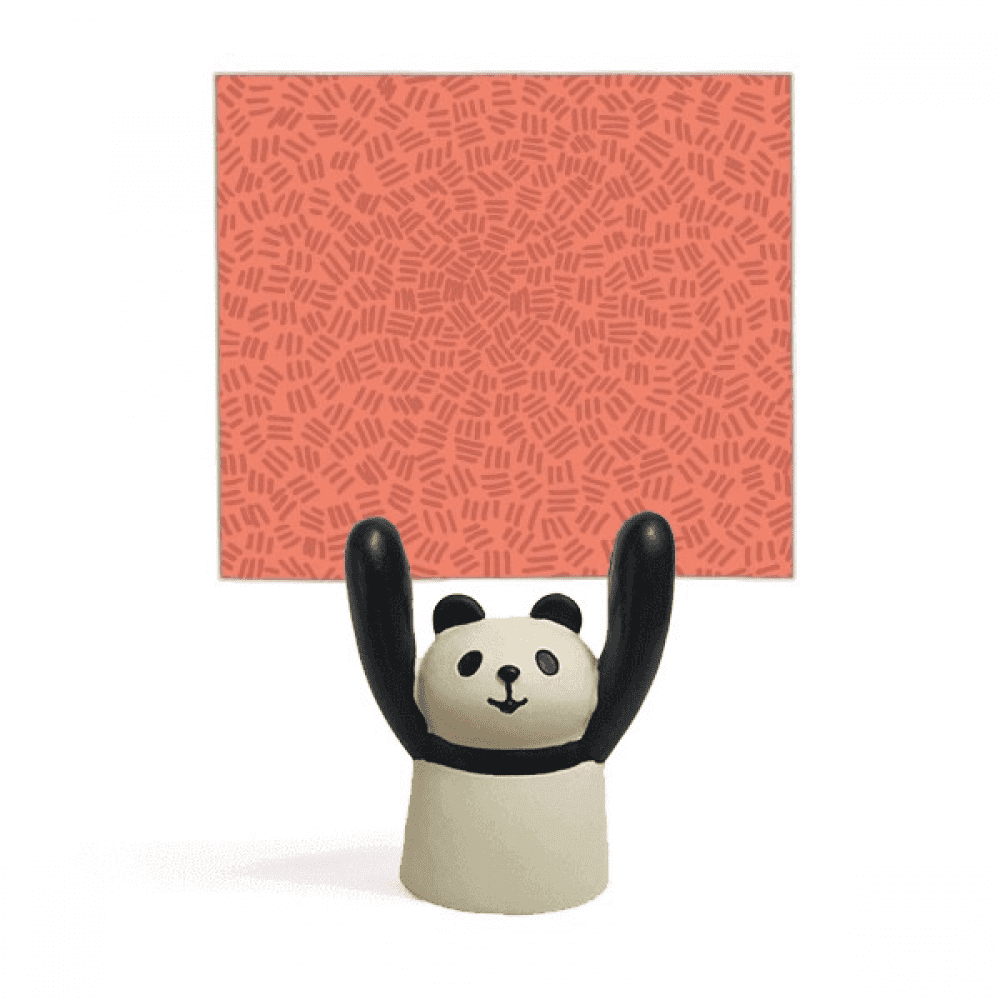 Red Background Patterns Short Stripe Memo Holder Cartoon Animal Panda ...