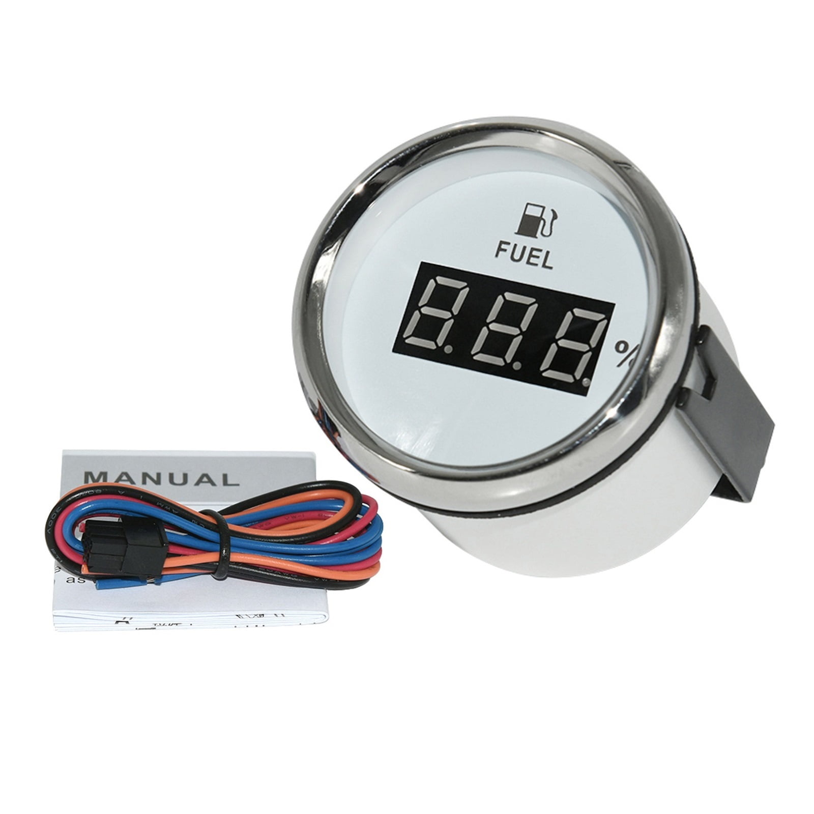 Red Backlight 52mm Digital Fuel Level Gauge Oil Tank Level Indicator ...