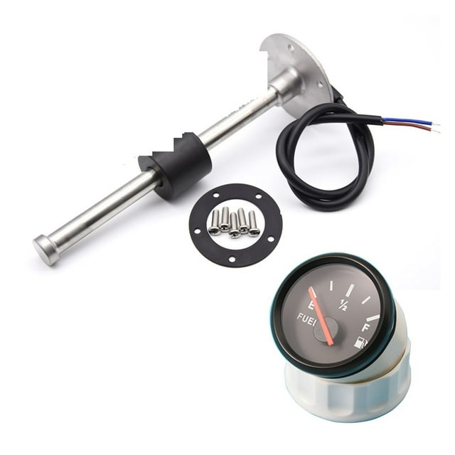 Red Backlight Fuel Gauge 52MM With Fuel Level Sensor 125MM 175MM 225MM ...