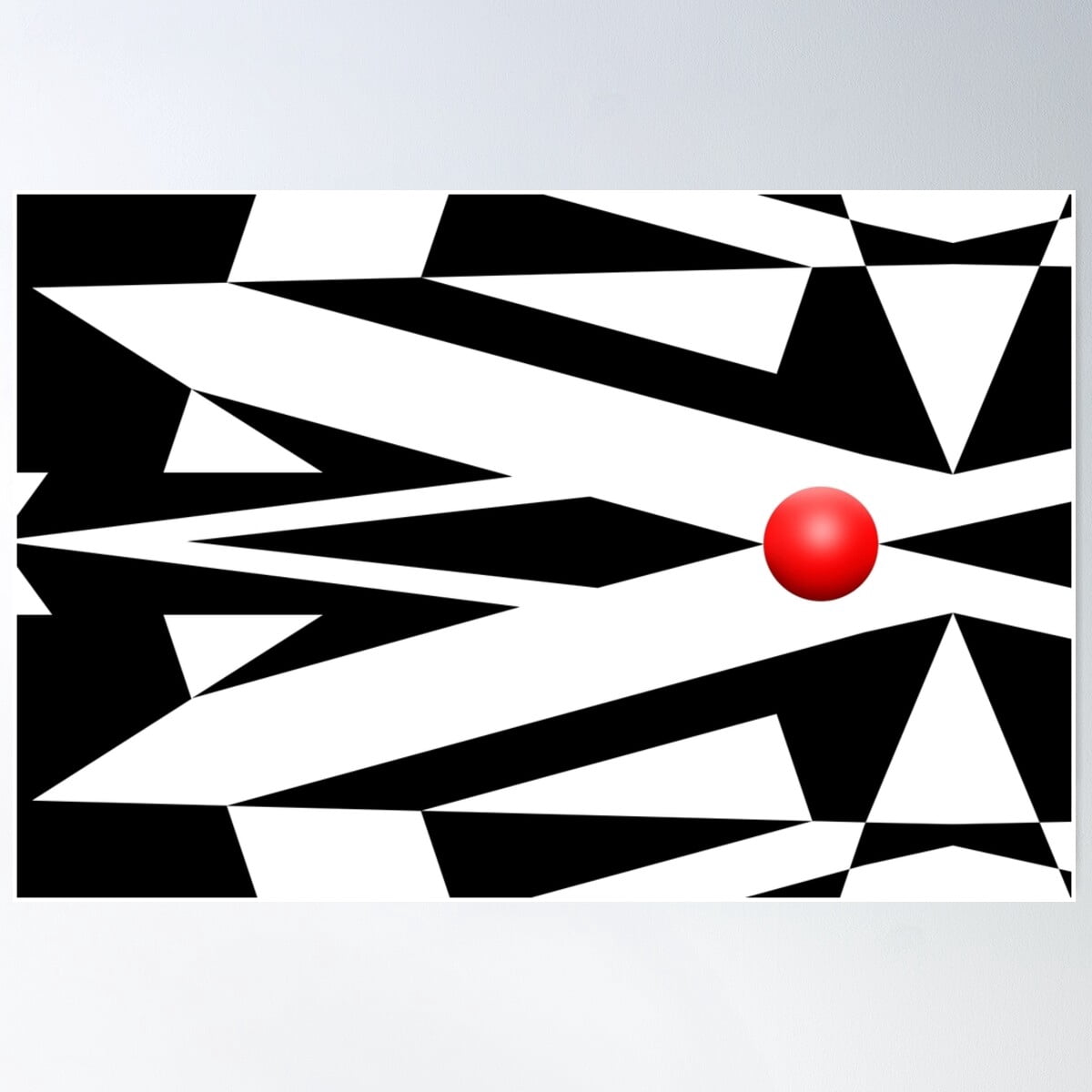 Red Ball 26 Poster Wall Art, Modern Wall Decor For Living Room Bedroom ...