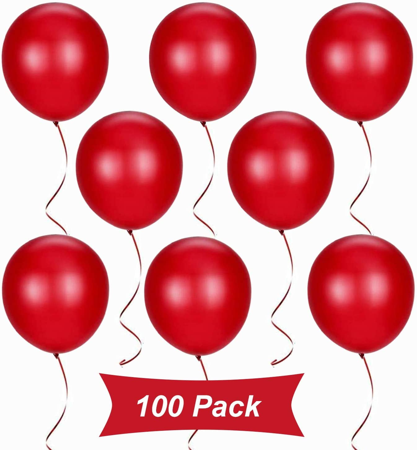 Red Balloons, 100PCS Latex Balloons, 12 Inch Helium Balloons for ...