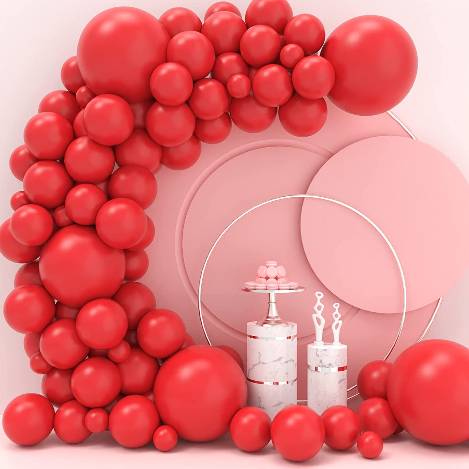 Red Balloons 110 Pcs Red Balloon Garland Kit Different Sizes 5 10 12 18 ...