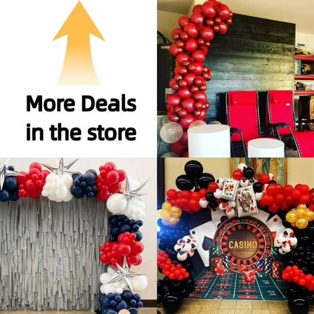 Red Balloons Latex Party Balloons - 100 Pack 12 Inch Round Helium Red ...