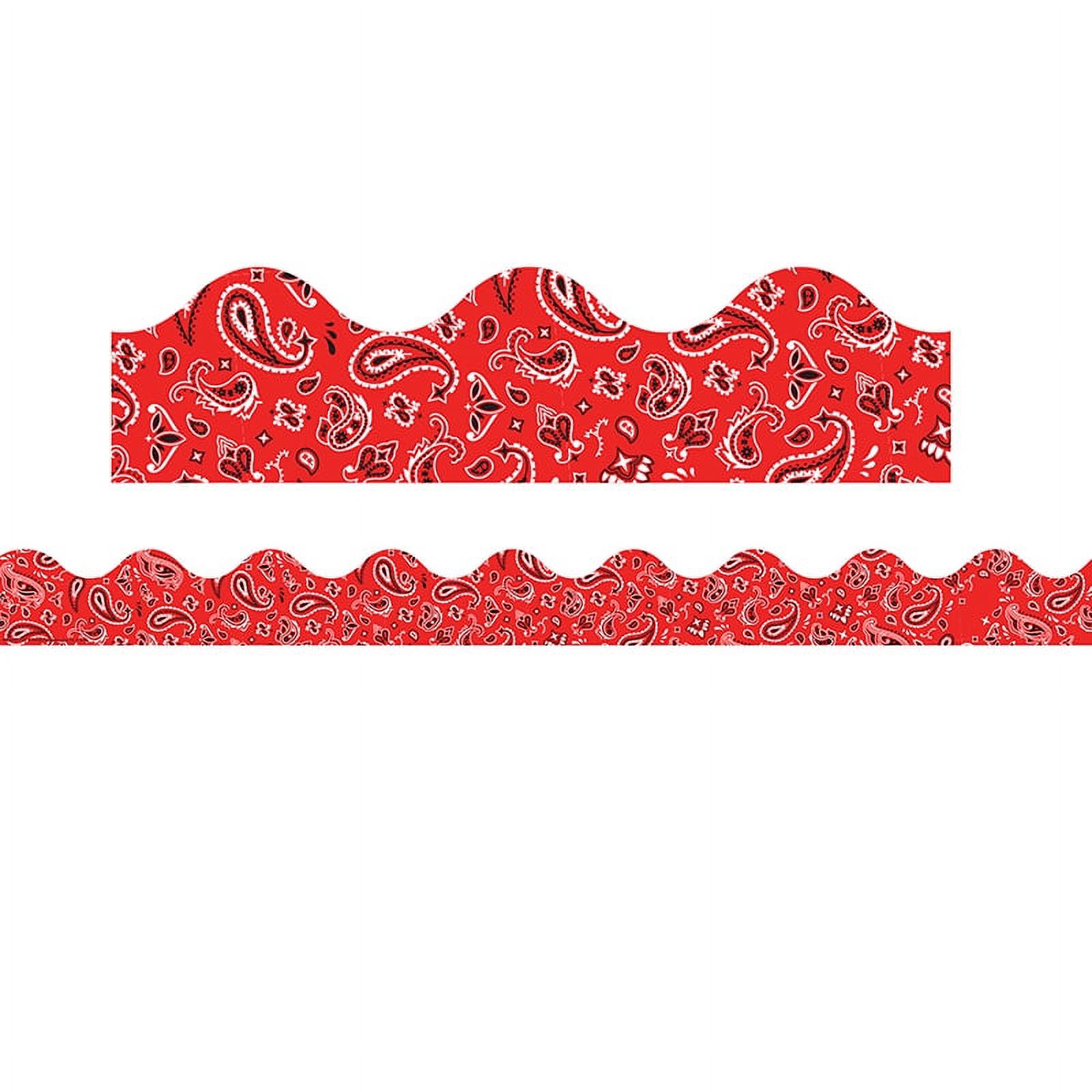 Red Bandana Extra Wide Deco Trim, 37 Feet | Bundle of 10 Packs ...