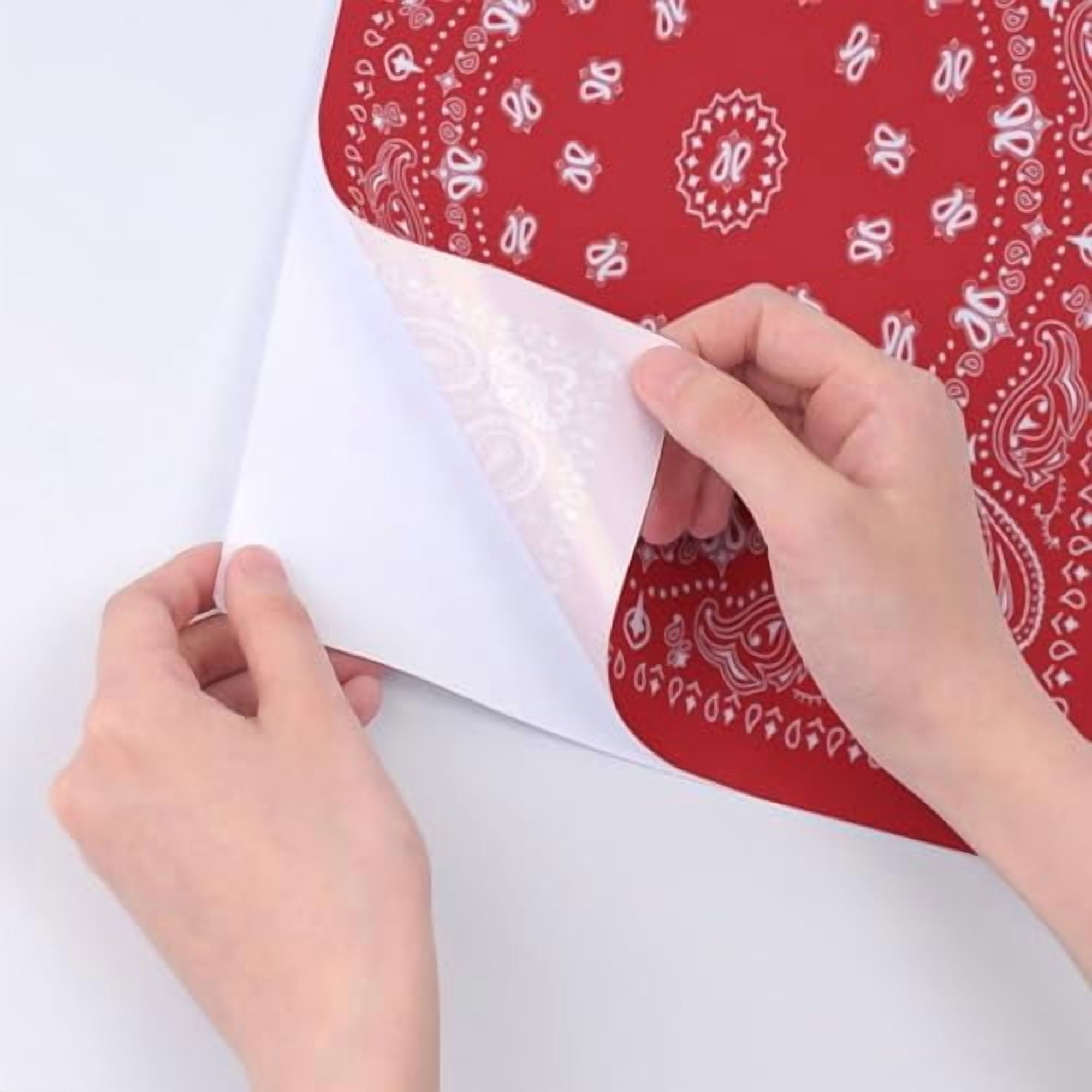 Red Bandana Pattern Cute Stickers Pack DIY Waterproof Removable Sticker ...