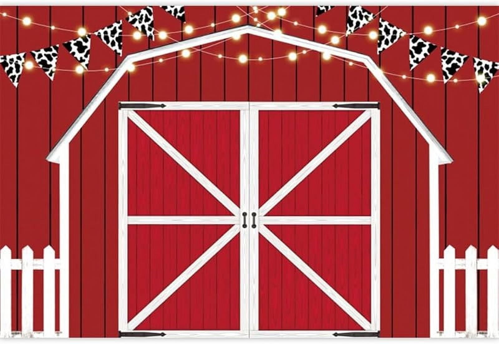 Red Barn Door Backdrop Western Wooden Barn Door Decorations Background ...