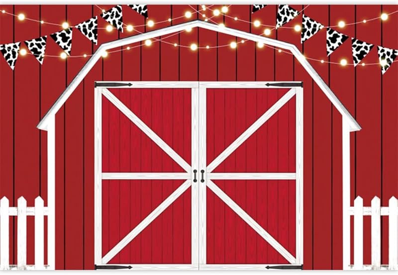 Red Barn Door Backdrop Western Wooden Barn Door Decorations Background ...