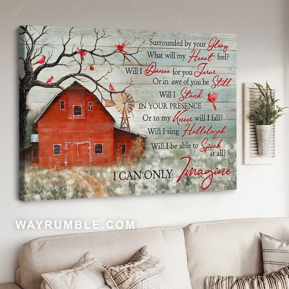 Red Barn, Field Of Dandelion, Cardinal Drawing, I Can Only Imagine ...