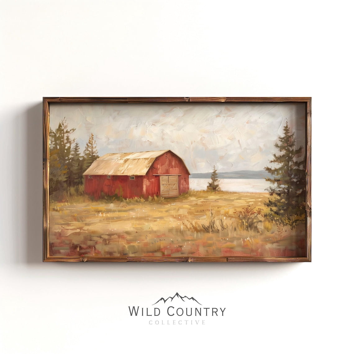 Red Barn Montana Poster, Farmhouse Wall Art - Walmart.com