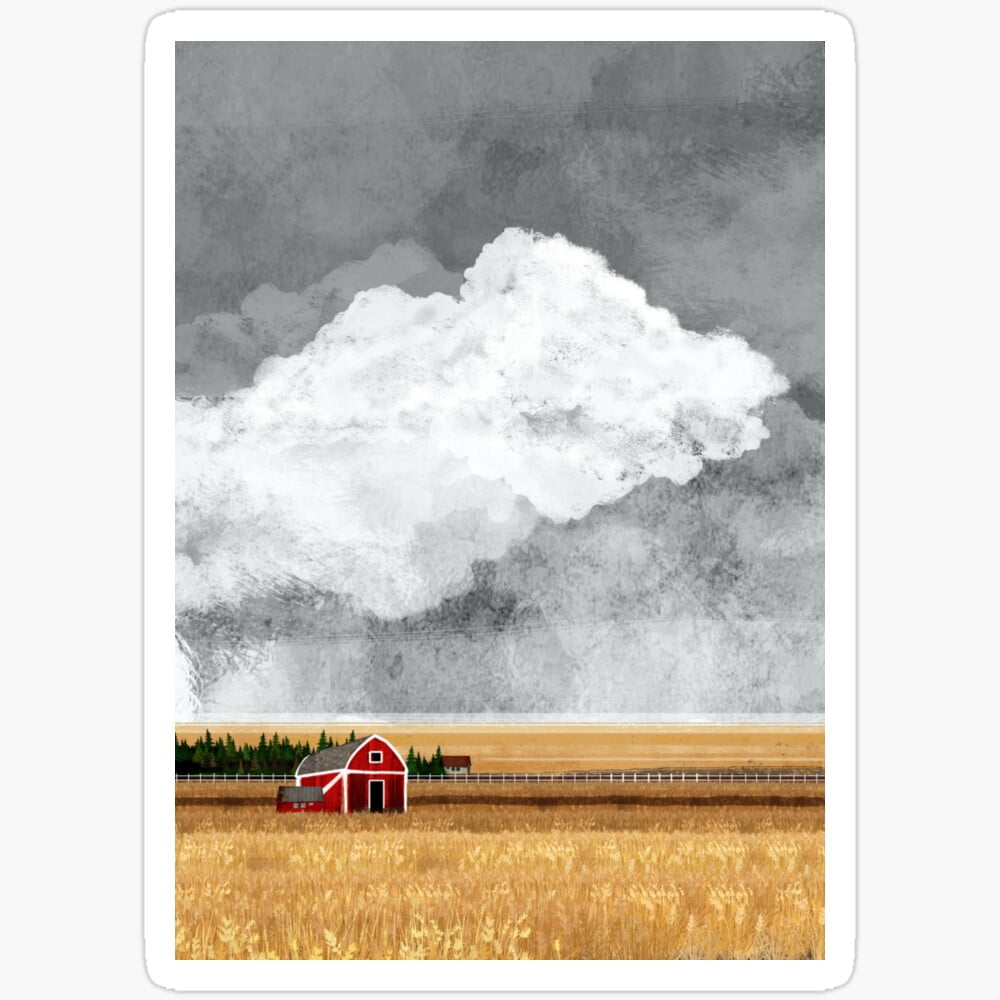 Red Barn Sticker Phone Decal Water Bottle Stickers Car Decals, Laptop ...