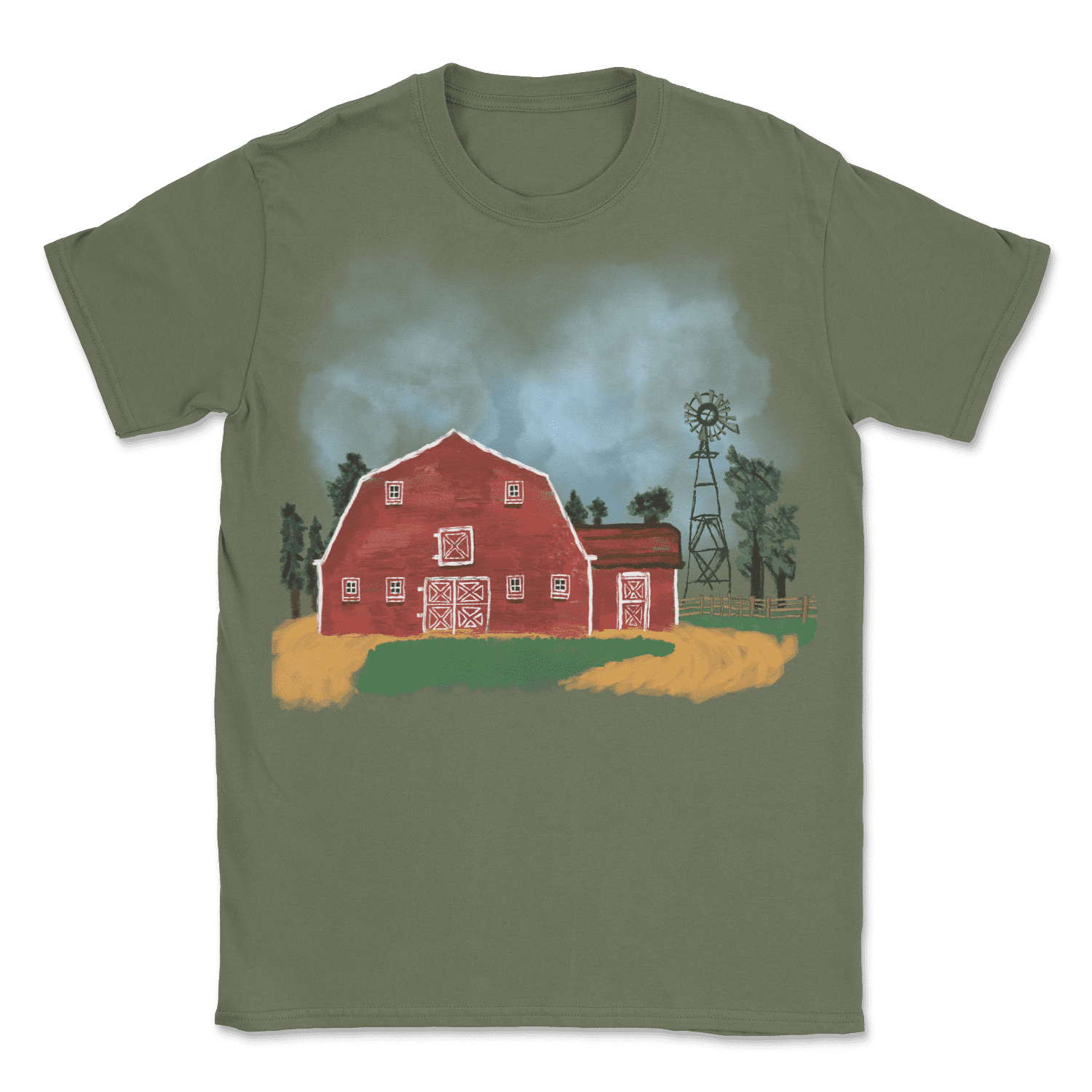Red Barn Tee Shirt - Walmart.com