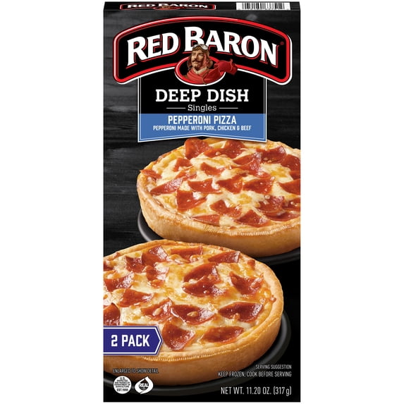 Red Baron Deep Dish Singles Pepperoni Pizza, 11.20 oz, 2 Ct. Box ...