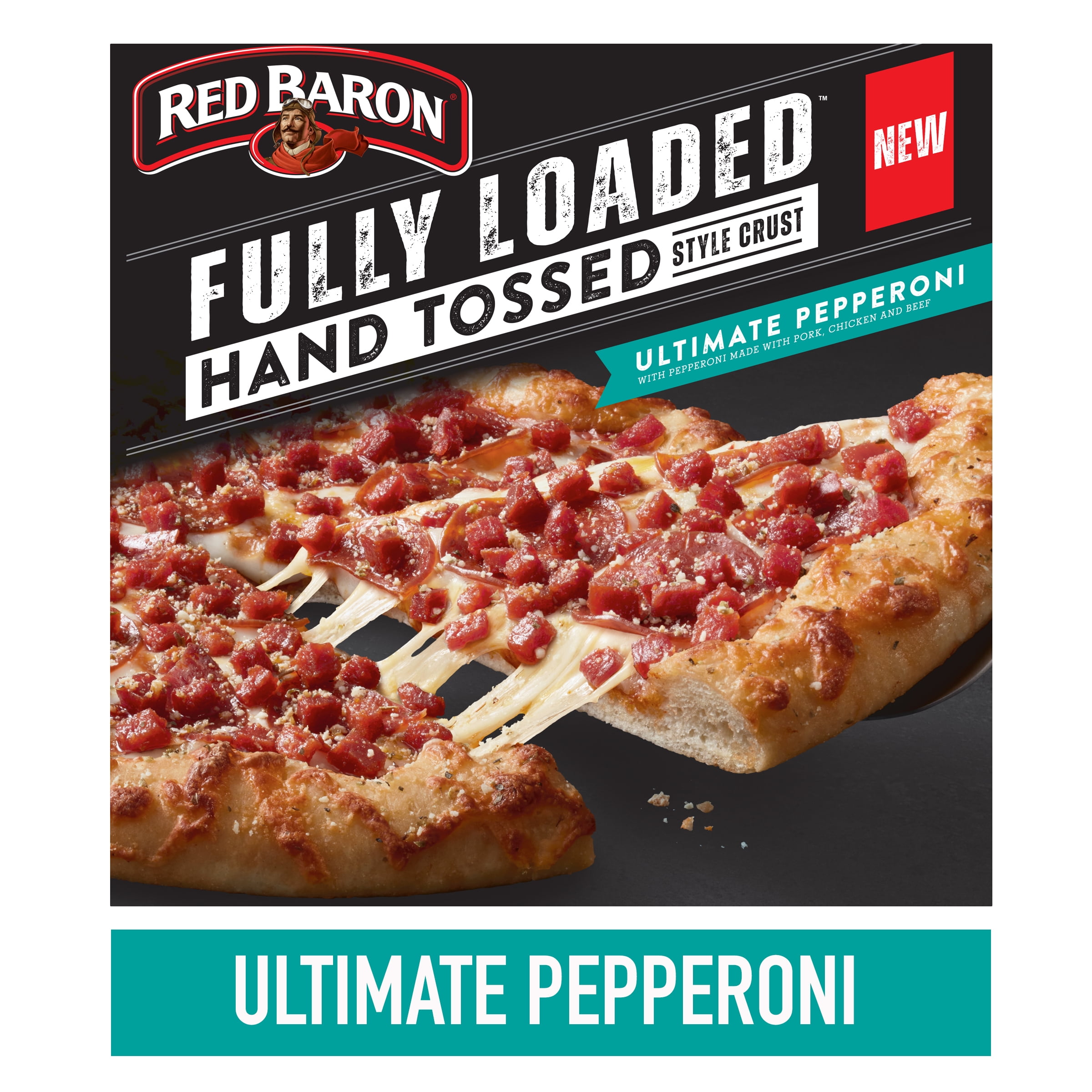 Red Baron Frozen Pizza Fully Loaded Hand Tossed-Style Pepperoni ...