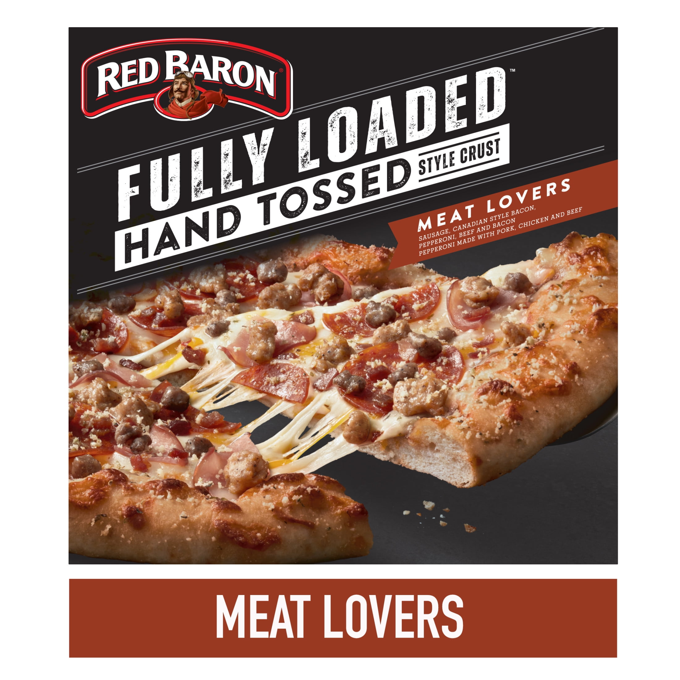 Red Baron Fully Loaded Meat Lover's Hand Tossed Crust Frozen Pizza, 28. ...