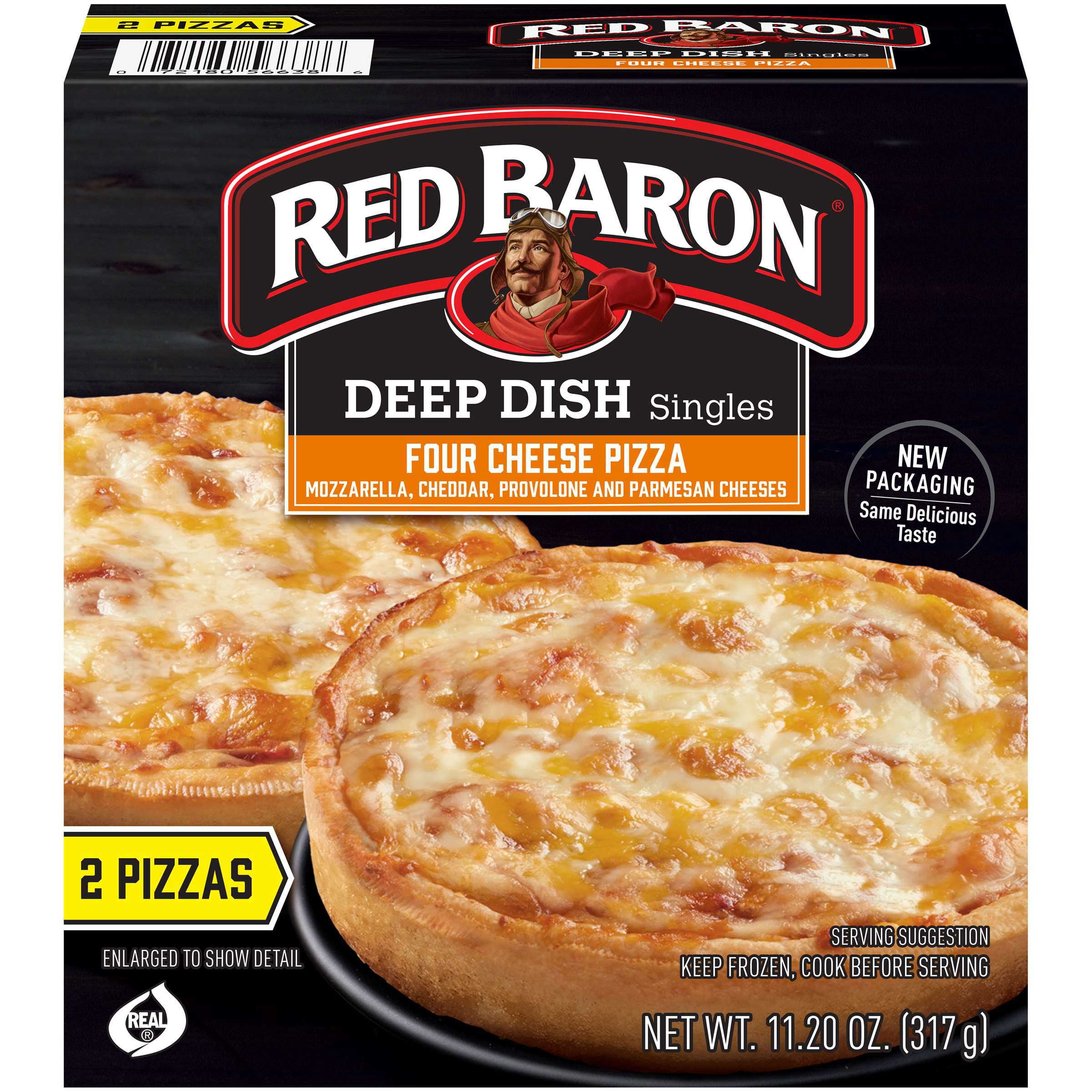 Red Baron Single 4 Cheese 5 inch Deep Dish Pizza - 12 Case, Real Cheese ...