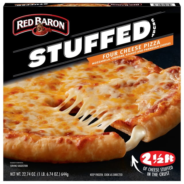 Red Baron Four Cheese Stuffed Crust Frozen Pizza, 22.75 oz - Walmart ...