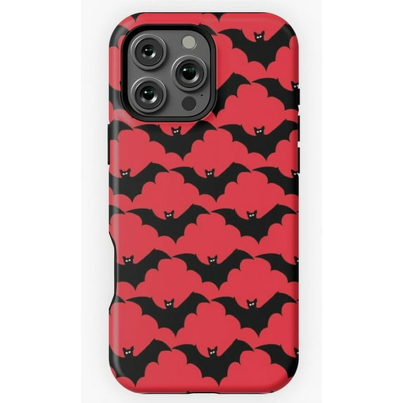 Red Bat Gothic Animal Dark Design Phone Case iPhone Case 17 16 15 14 13 ...