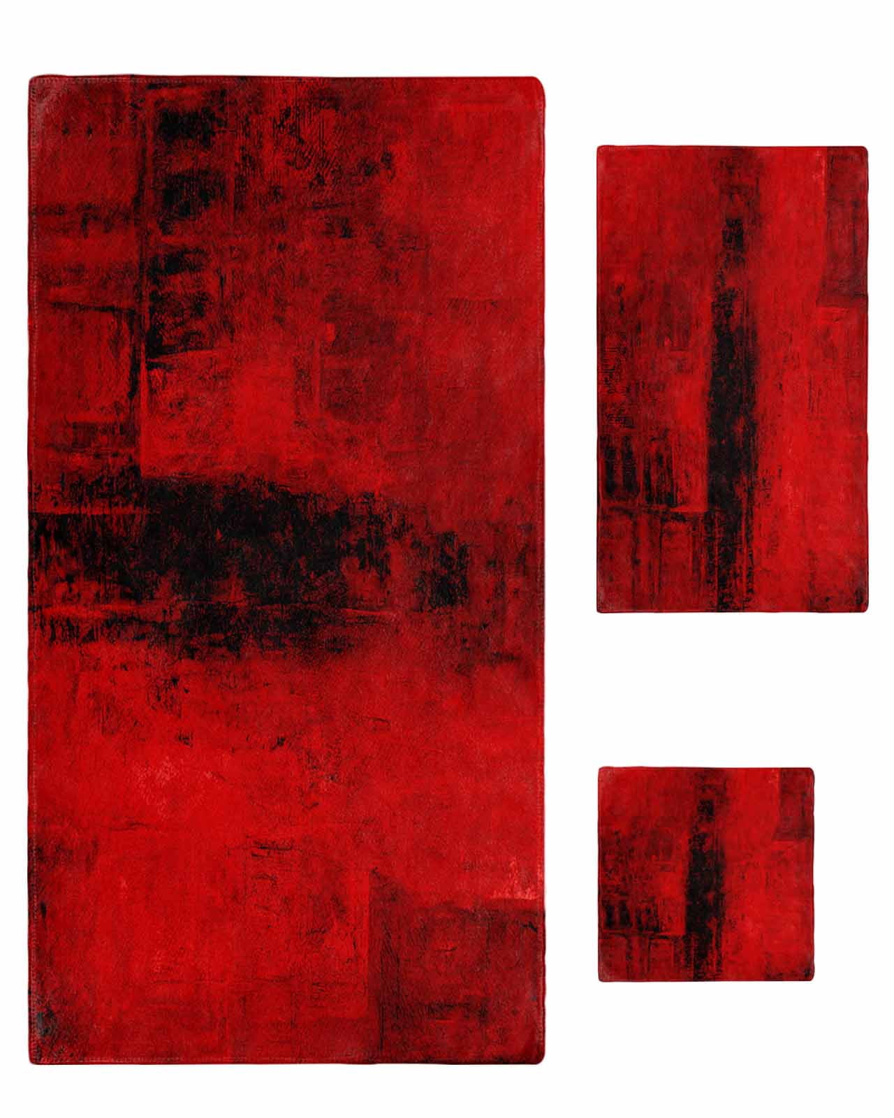 Red Bath Towels for Bathroom Set,Luxury Microfiber Towels Gifts for ...