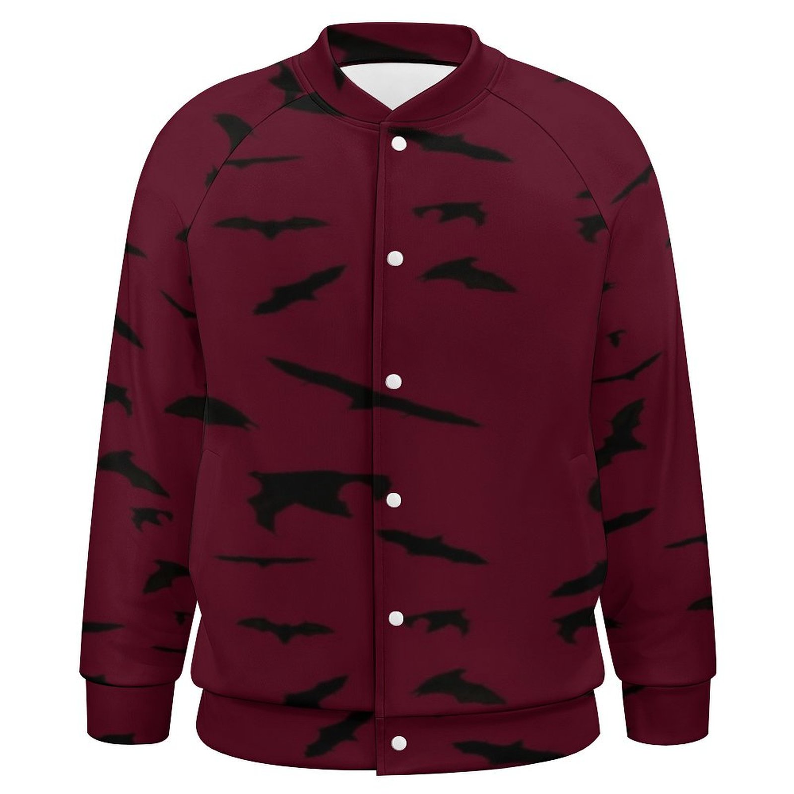 Red Bats Baseball Jersey Fashion Ribbed Sleeve Man Women's Jacket ...