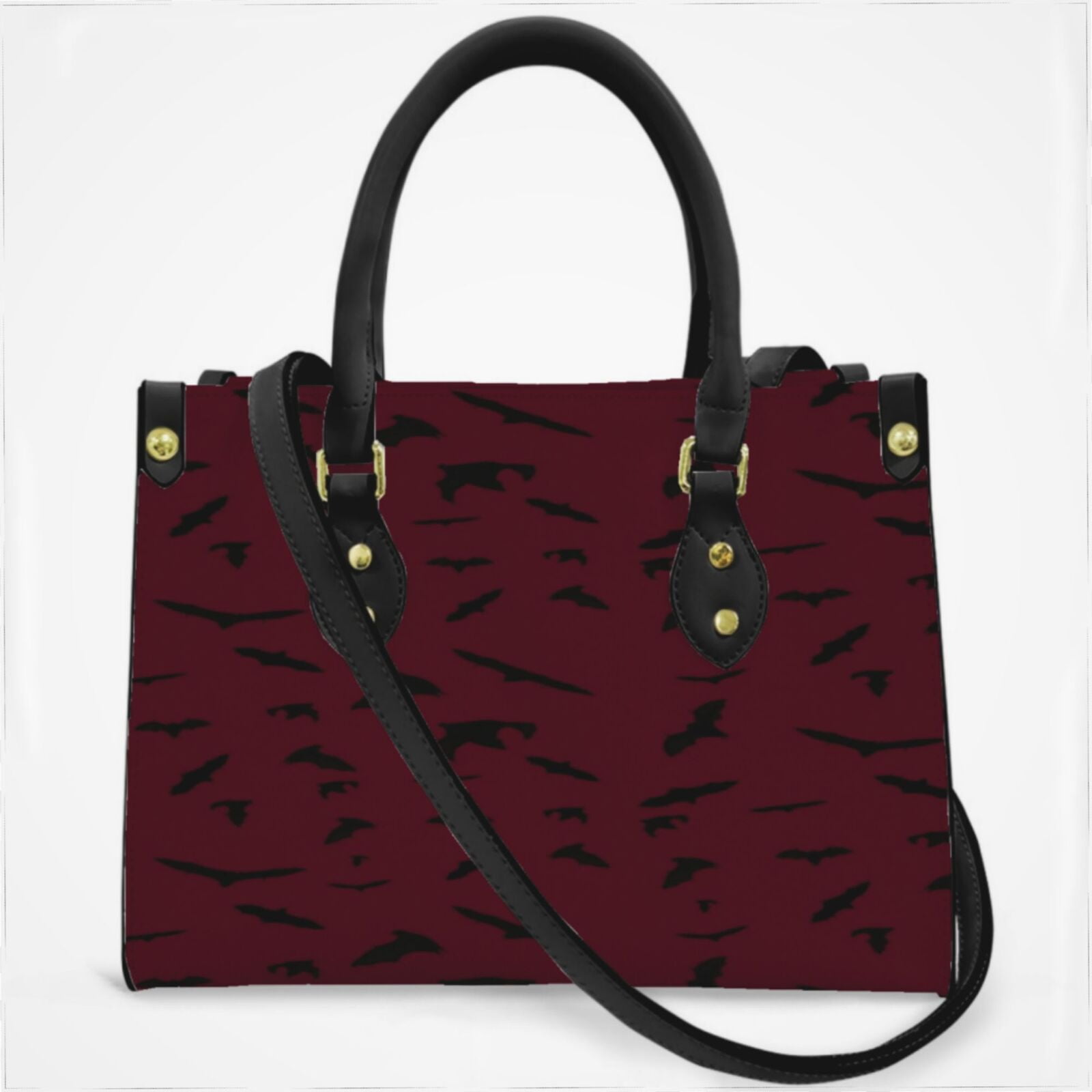 Red Bats Cross Body Bags For Women Small Leather Female Handbags ...