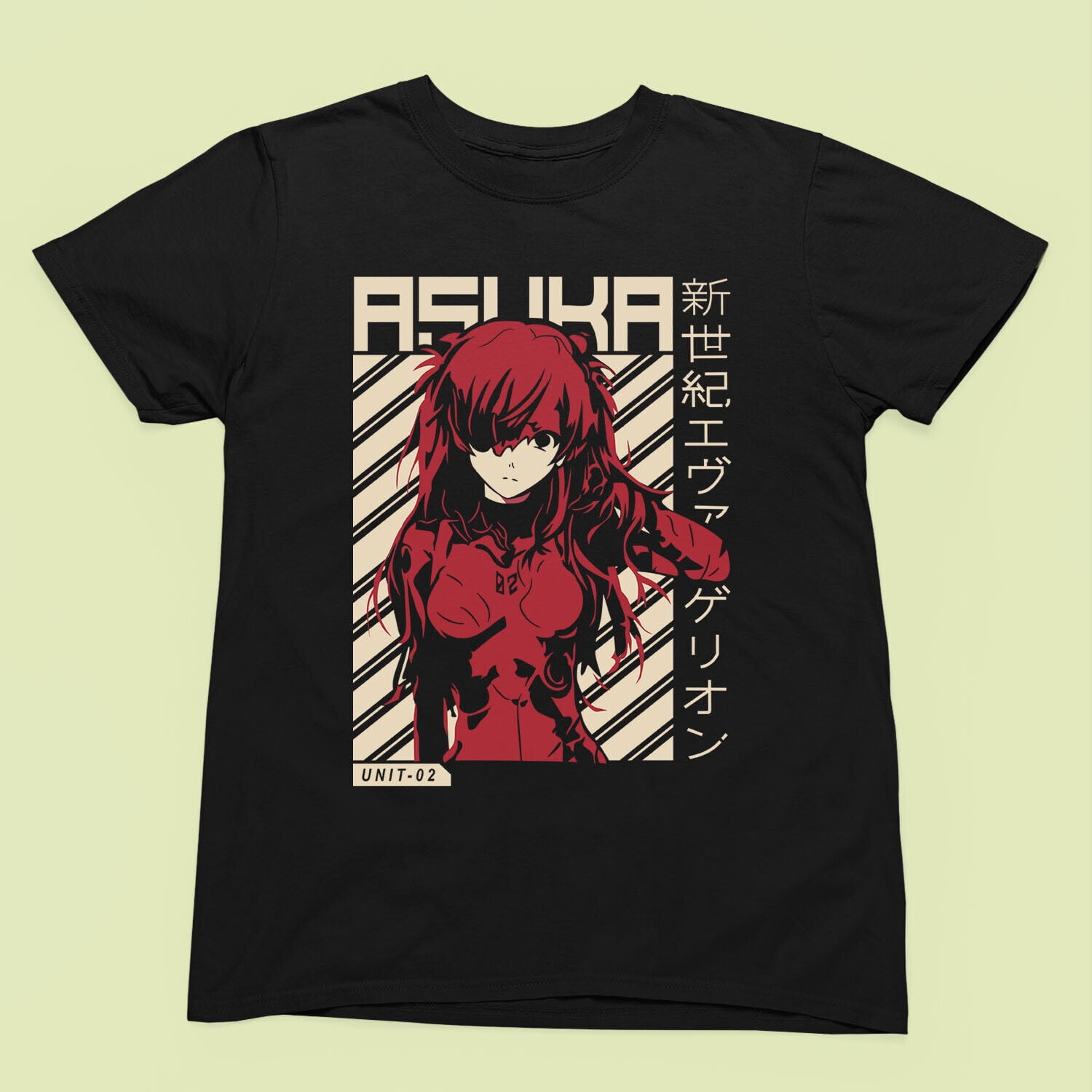 Red Battle Mecha-Inspired Shirt – Futuristic Anime Girl Action Pose Tee ...