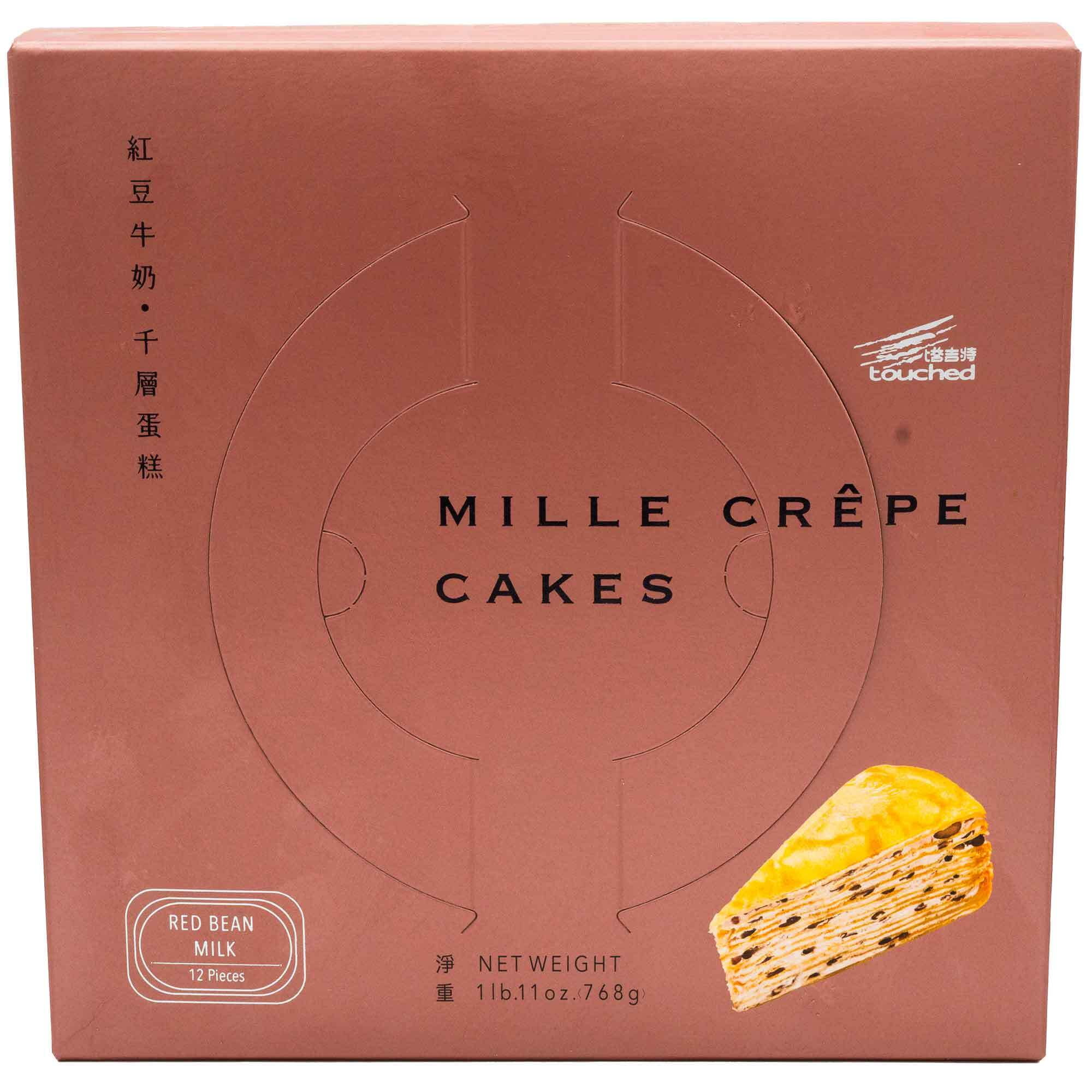 Touched Red Bean Milk Mille Crepe Cake 24 oz - Walmart.com