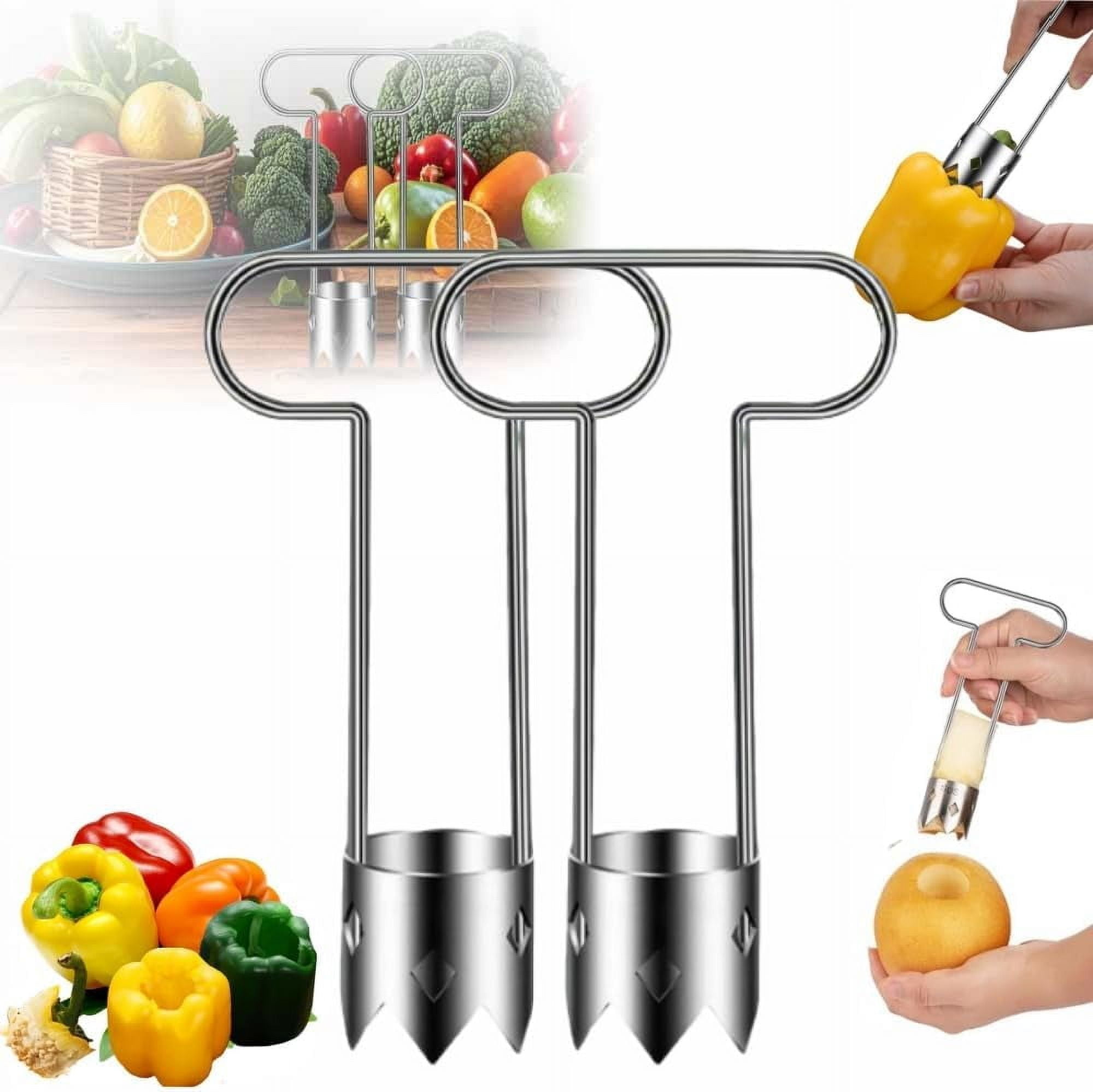 Red Bell Pepper Seed Corer,2025 New Stainless Steel Fruite Corer,Vegetable Corer Tool Cutter ...