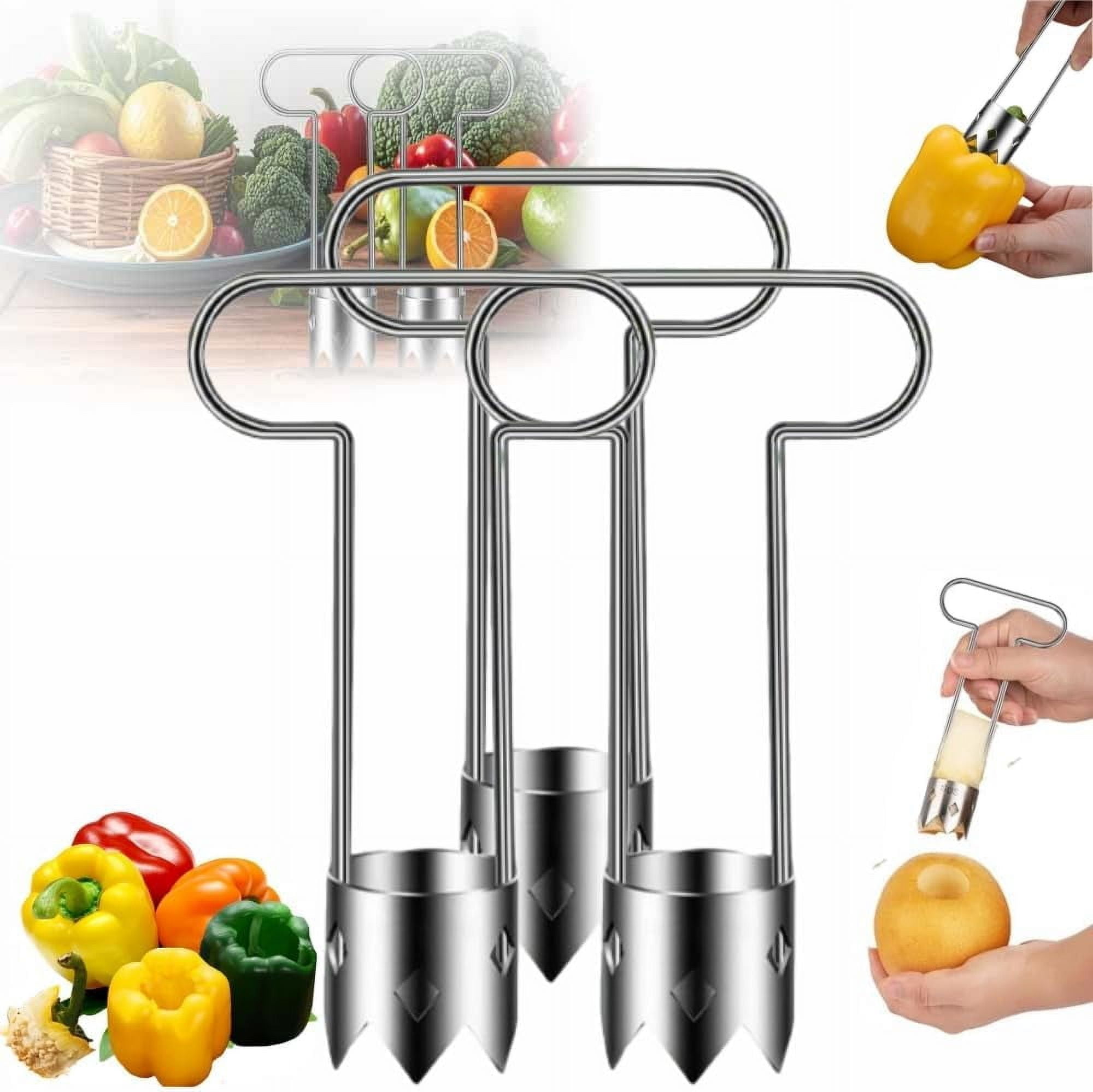 Red Bell Pepper Seed Corer,2025 New Stainless Steel Fruite Corer,Vegetable Corer Tool Cutter ...