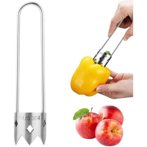 Red Bell Pepper Seed Corer, 2026 Upgraded Multifunctional Fruit and ...