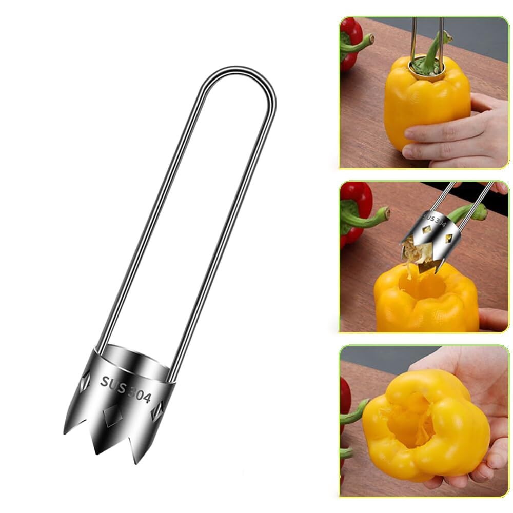 Red Bell Pepper Seed Corer,Red Bell Peppers Cutter Pepper Seed Remover ...