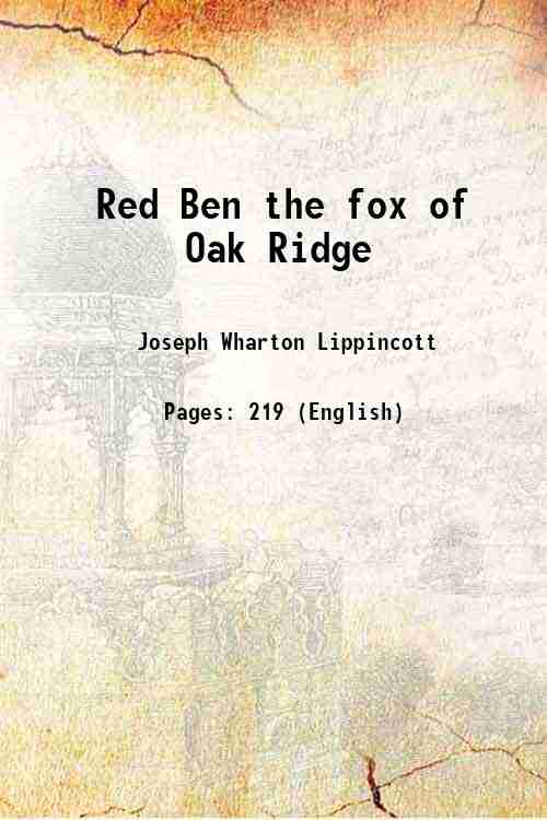 Red Ben the fox of Oak Ridge 1919 [Hardcover] - Walmart.com
