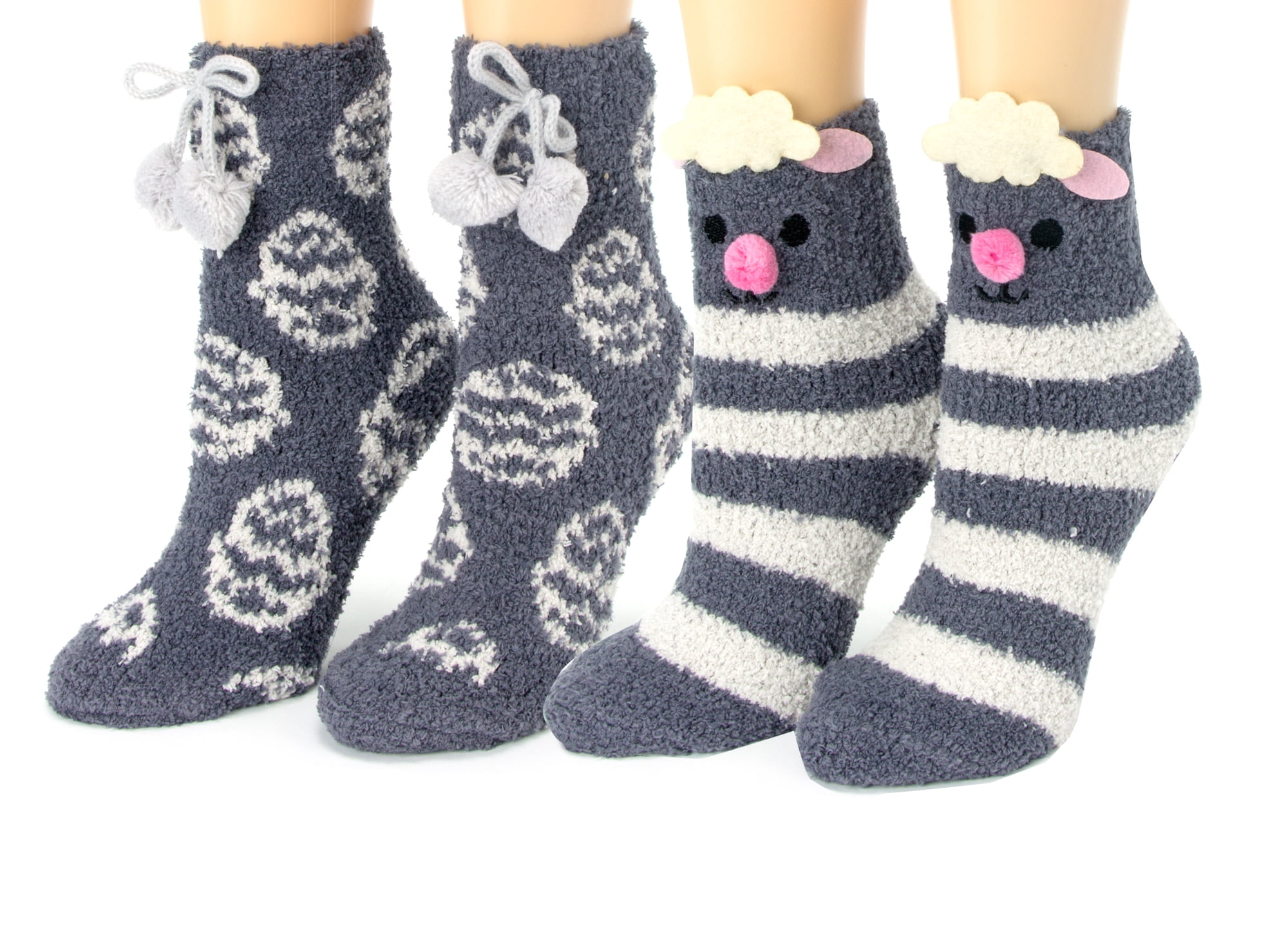Red Bene Women's Easter Animal Fuzzy Socks Lamb Gift Box Set - Walmart.com