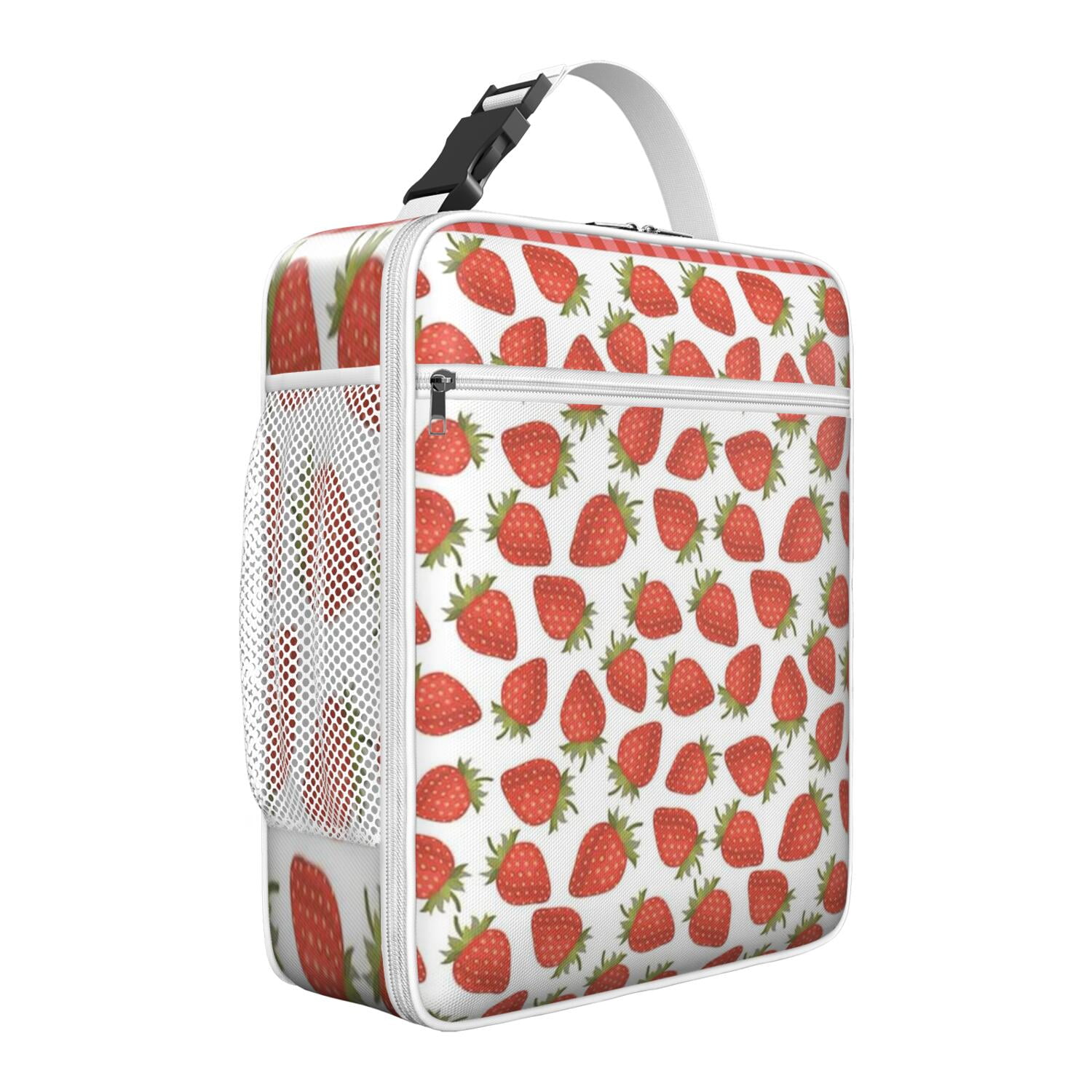 Red Berry Strawberry Lunch Bag – Cute Sweet Kawaii Fruity Strawberries ...