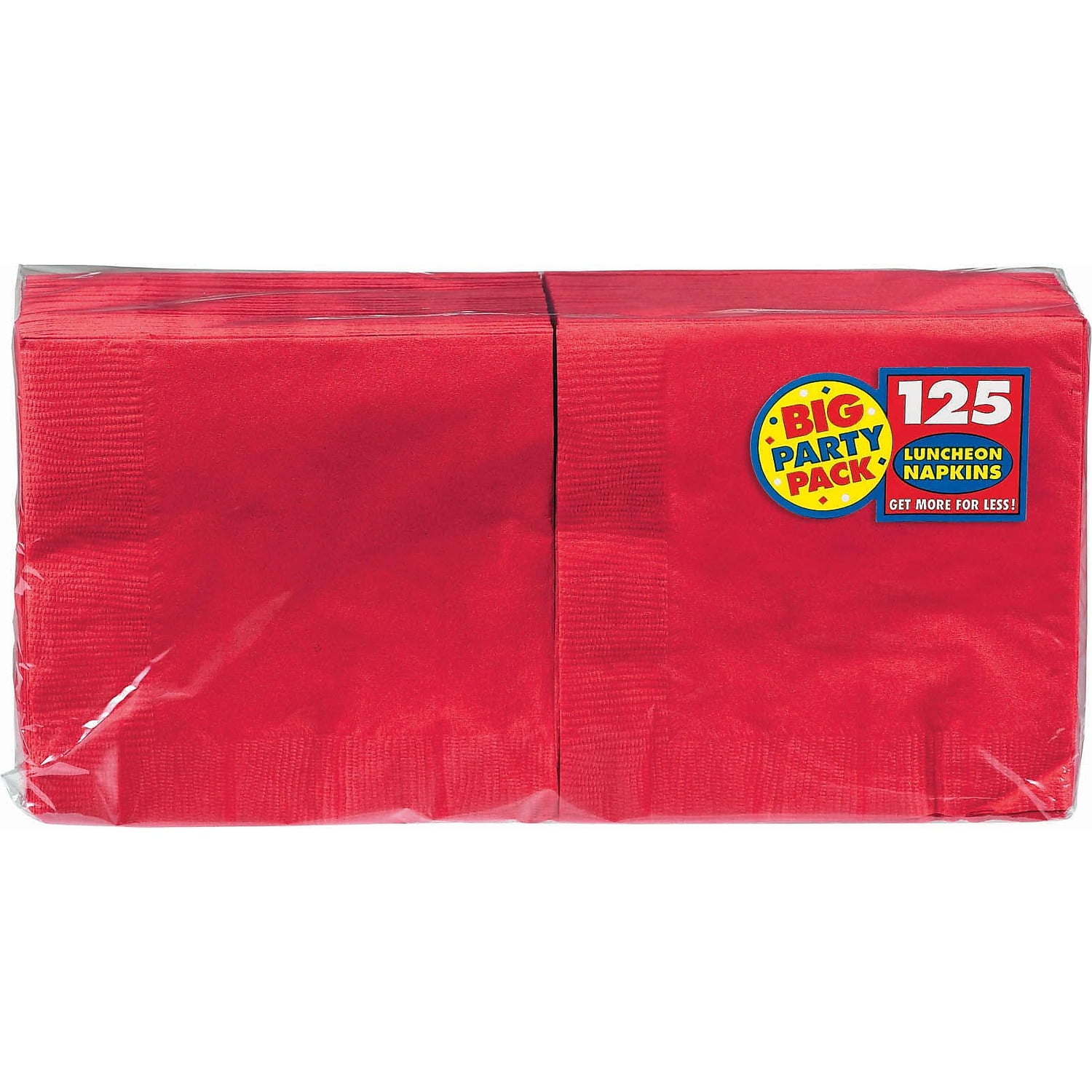 Red, Big Party Pack, 2-Ply Luncheon Napkins, 125 Per Pack - Walmart.com