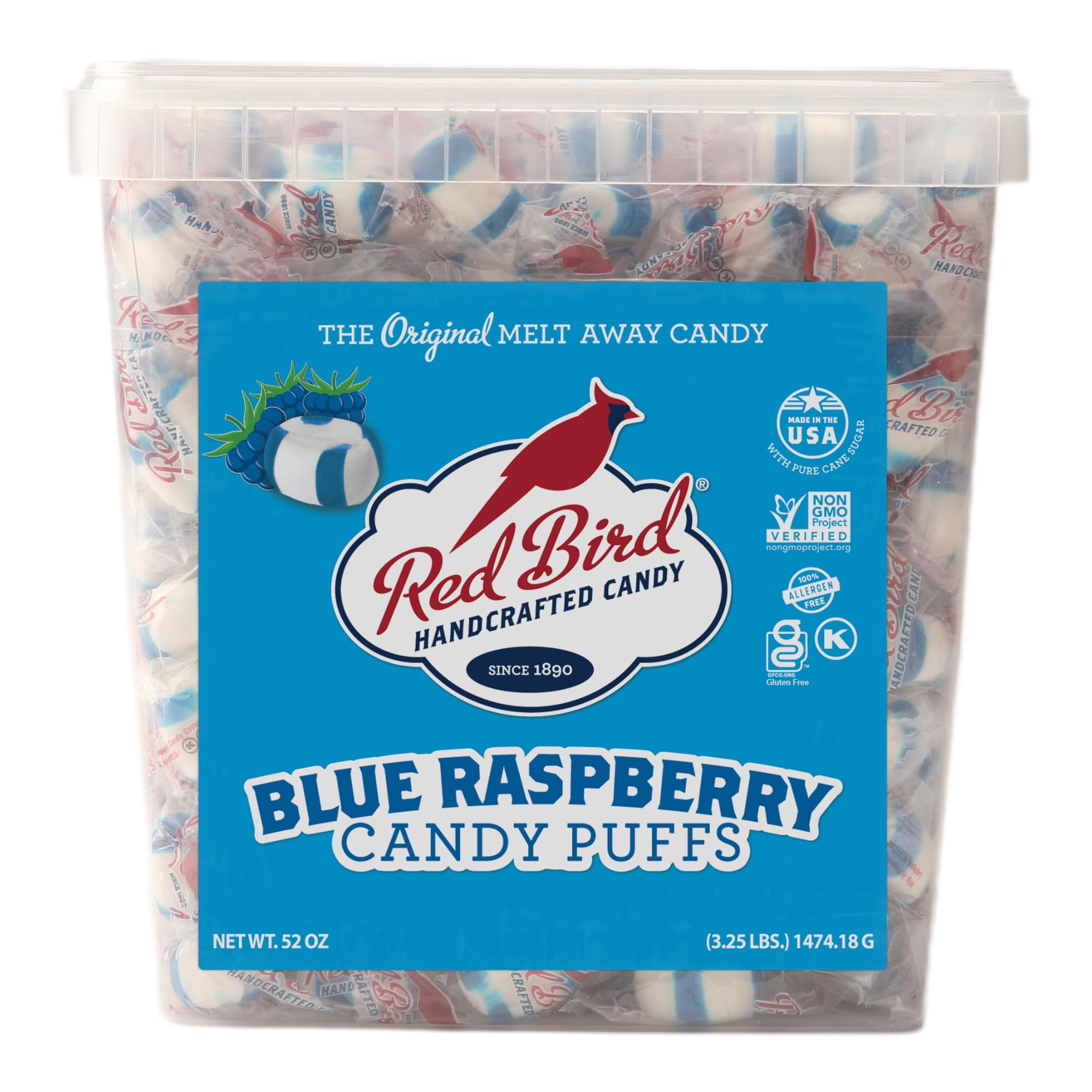 Red Bird Blue Raspberry BCF26 Candy, Individually Wrapped, Unique Candy ...