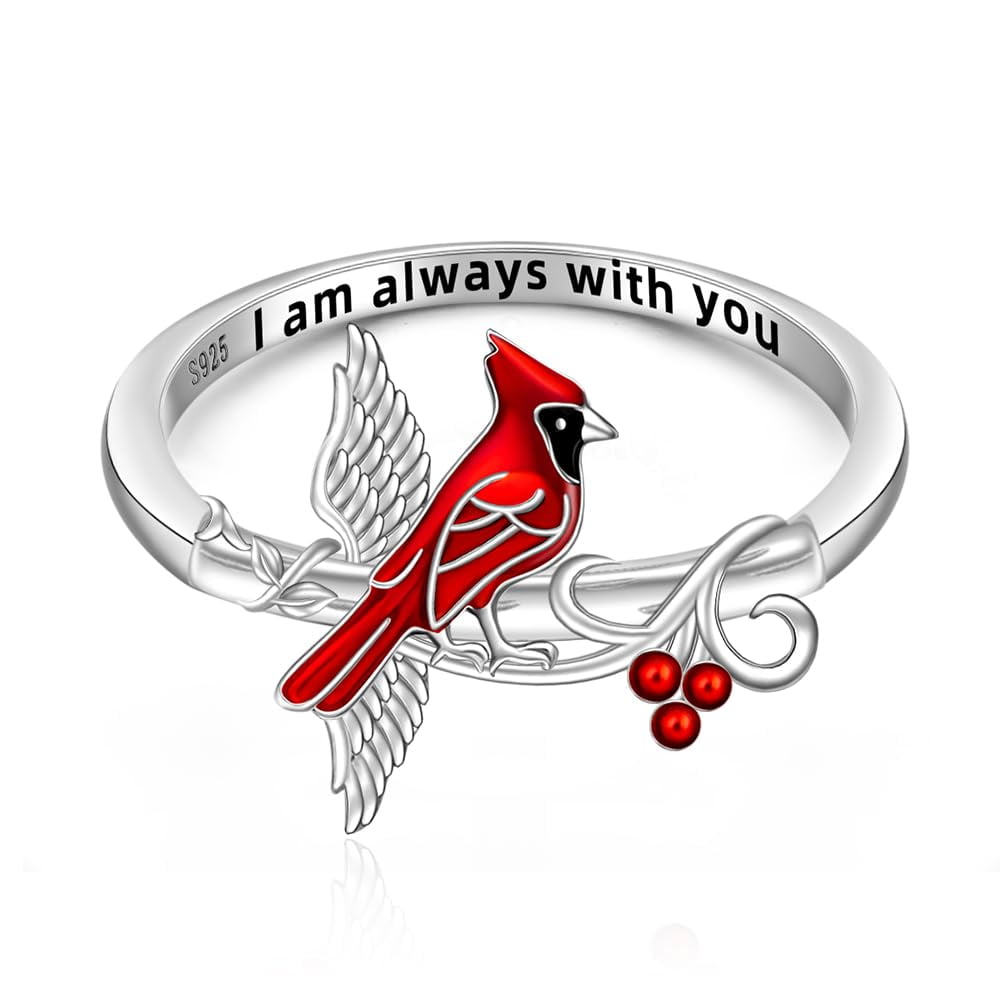 Red Bird Cardinal Ring Cardinal Appear When Angels Are Near Jewelry ...