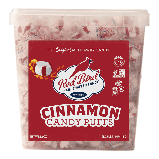 Red Bird Cinnamon Mints Individually Wrapped Candy, Allergen-Free, 52 ...