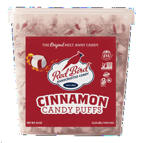 Red Bird 18 oz Soft Peppermint Candy Puffs Cane Sugar Candy Tub ...