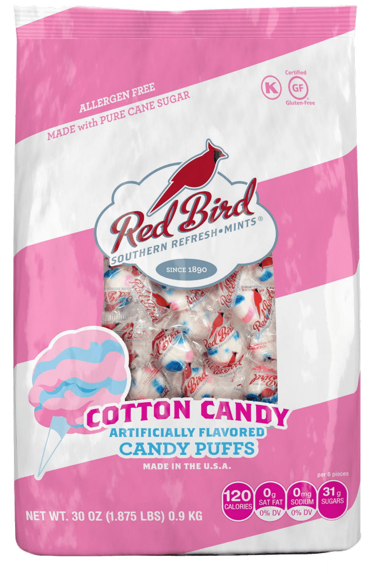 Red Bird Cotton Candy Puffs 30 oz bag - Walmart.com