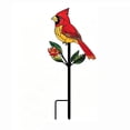 Red Bird Flat Metal Garden Stake,Cute Animal Yard Art,Rustproof Iron ...