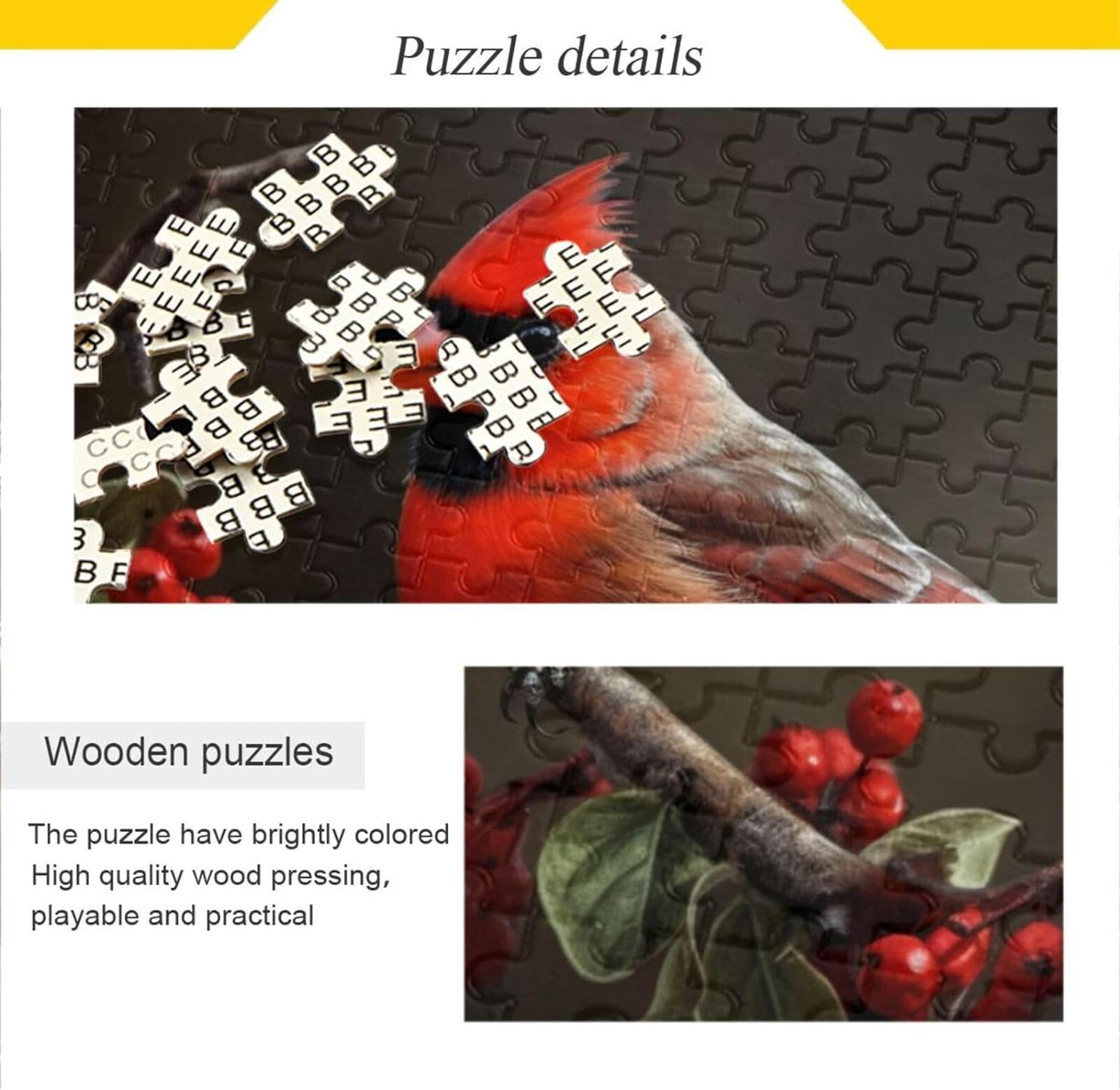 Red Bird Fruit Jigsaw Puzzle, 1000 Pieces Paper Wood Composite Material ...