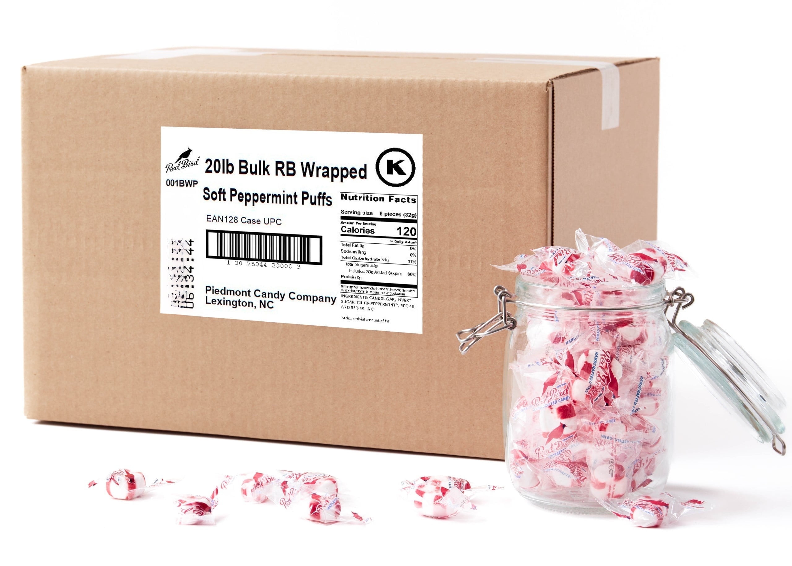 Red Bird Mints Soft Peppermint, 20 lb Branded Wrap - Walmart.com
