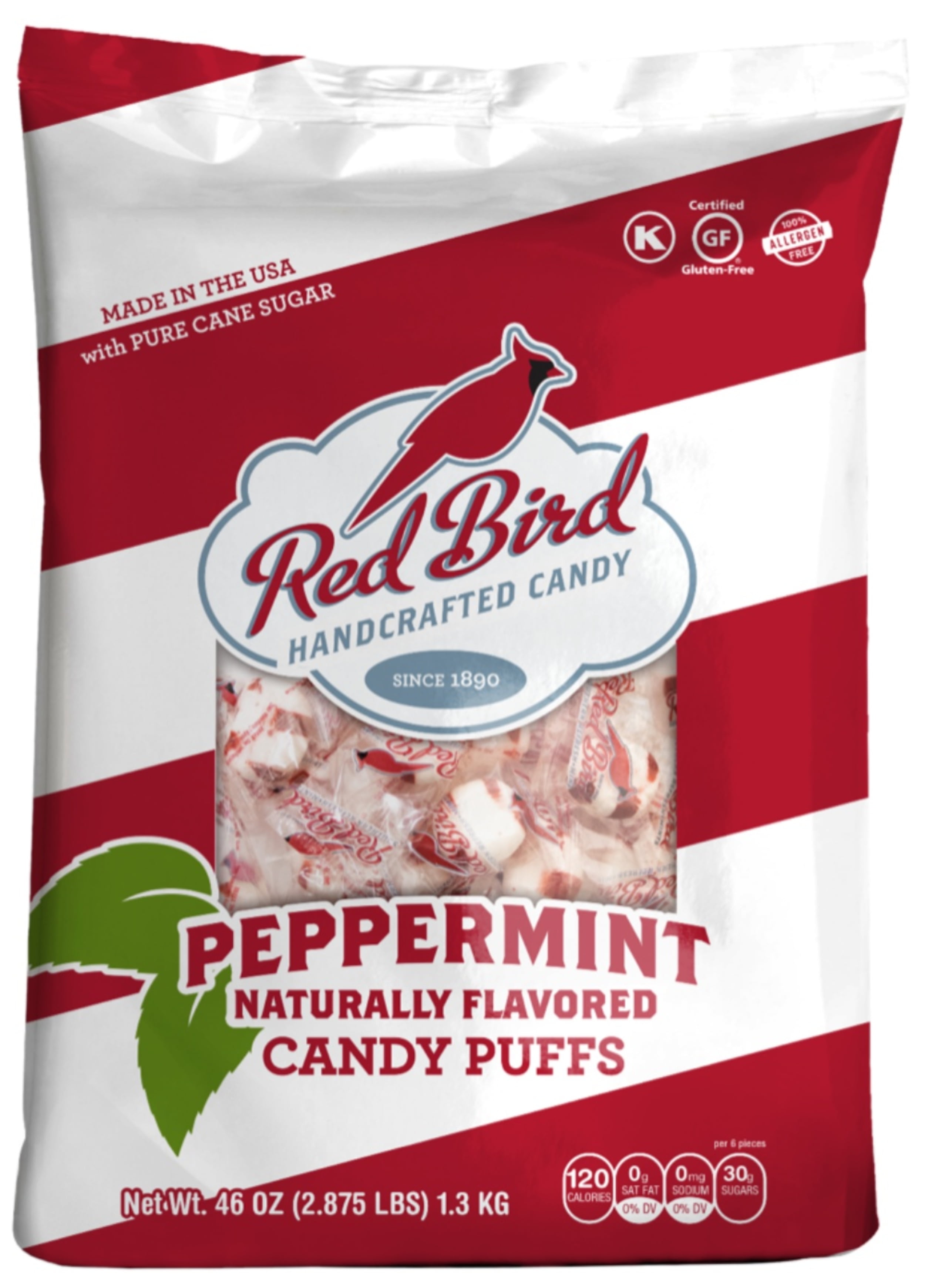 Red Bird Non-GMO Verified, Kosher Soft Peppermint Puffs, Individually ...