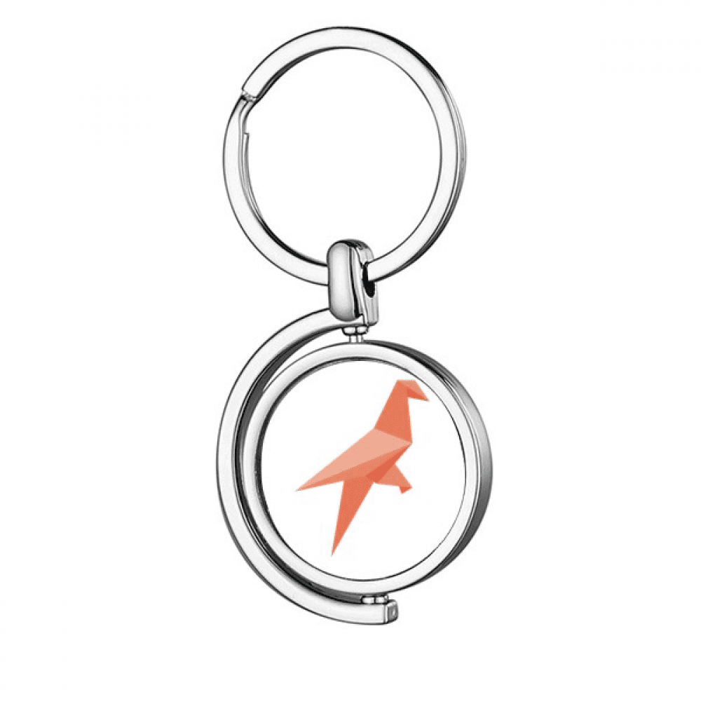 Red Bird Origa Pattern Rotating Keychain Metal Keyring Holder - Walmart.com