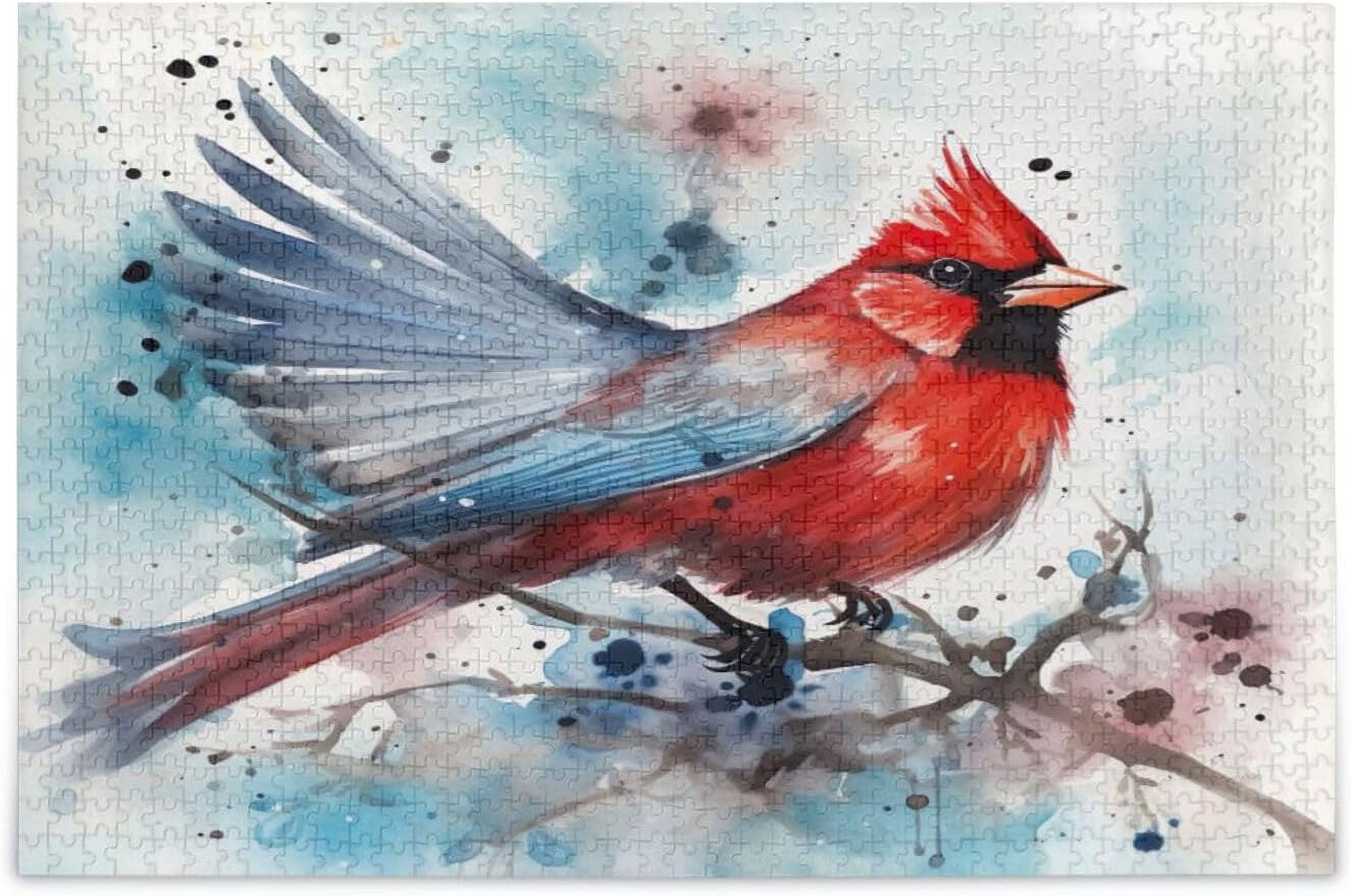 Red Bird Puzzles for Adults 1000 Pieces, Fun Puzzles for Teens Family ...