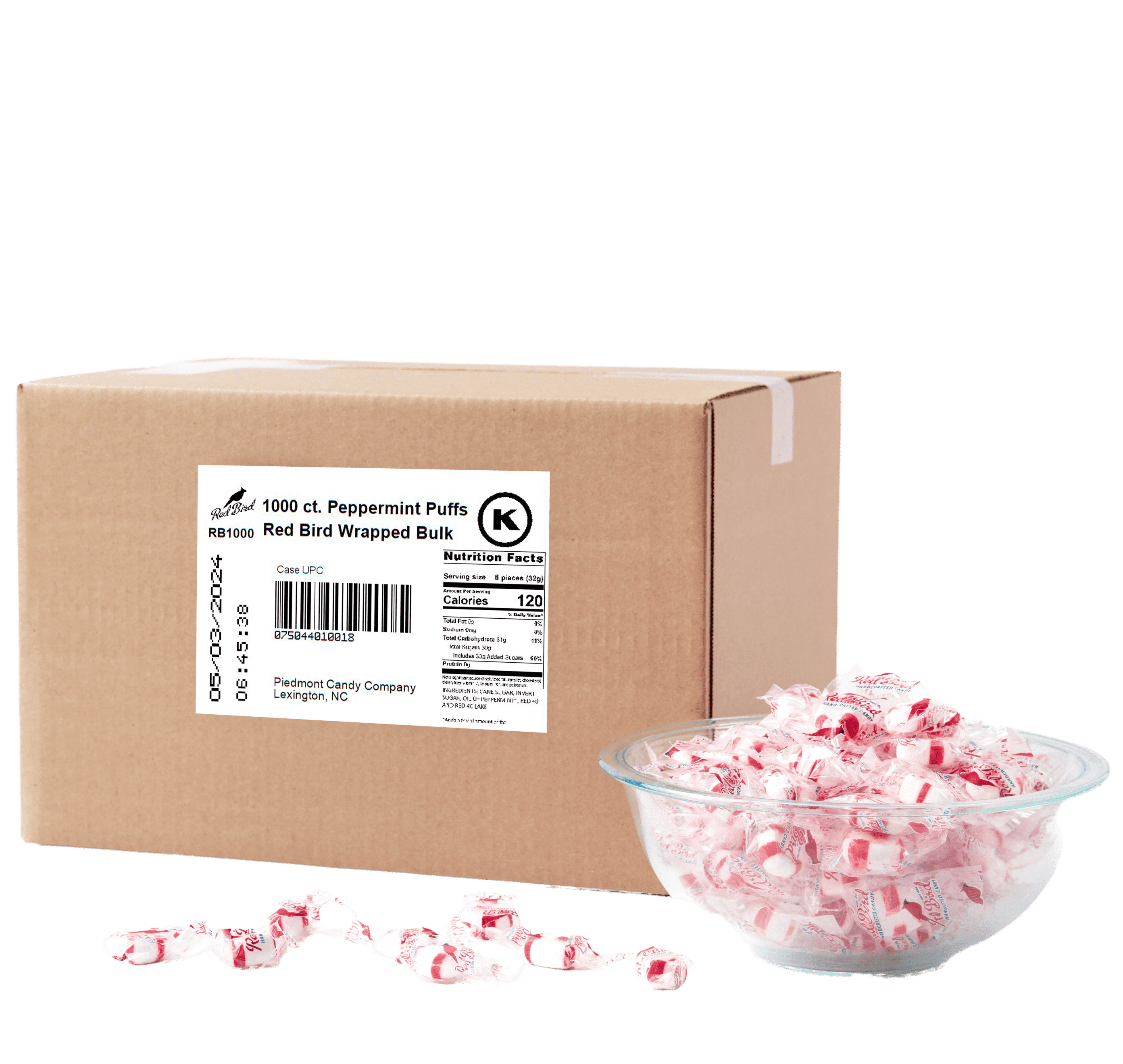 Red Bird Soft Peppermint Candy, Kosher Gluten-Free Mints Bulk, Wrapped ...