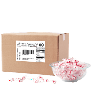 Red Bird Soft Peppermint Candy Puffs, Sugar, Allergen-Free, 10 oz. Bag ...