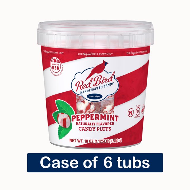 Red Bird Soft Peppermint Puffs, Mints Bulk Individually Wrapped Office ...