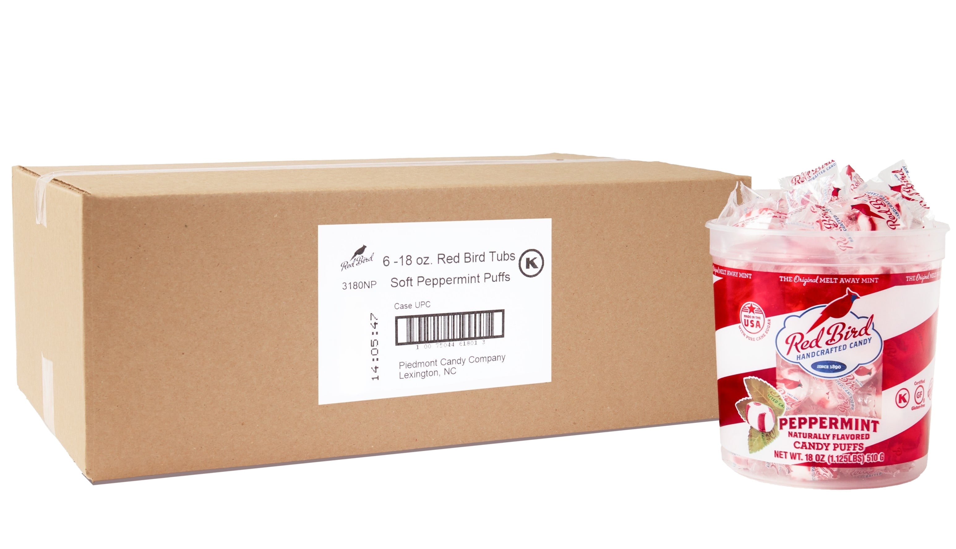 Red Bird Soft Peppermint Puffs, Mints Bulk Individually Wrapped Office ...