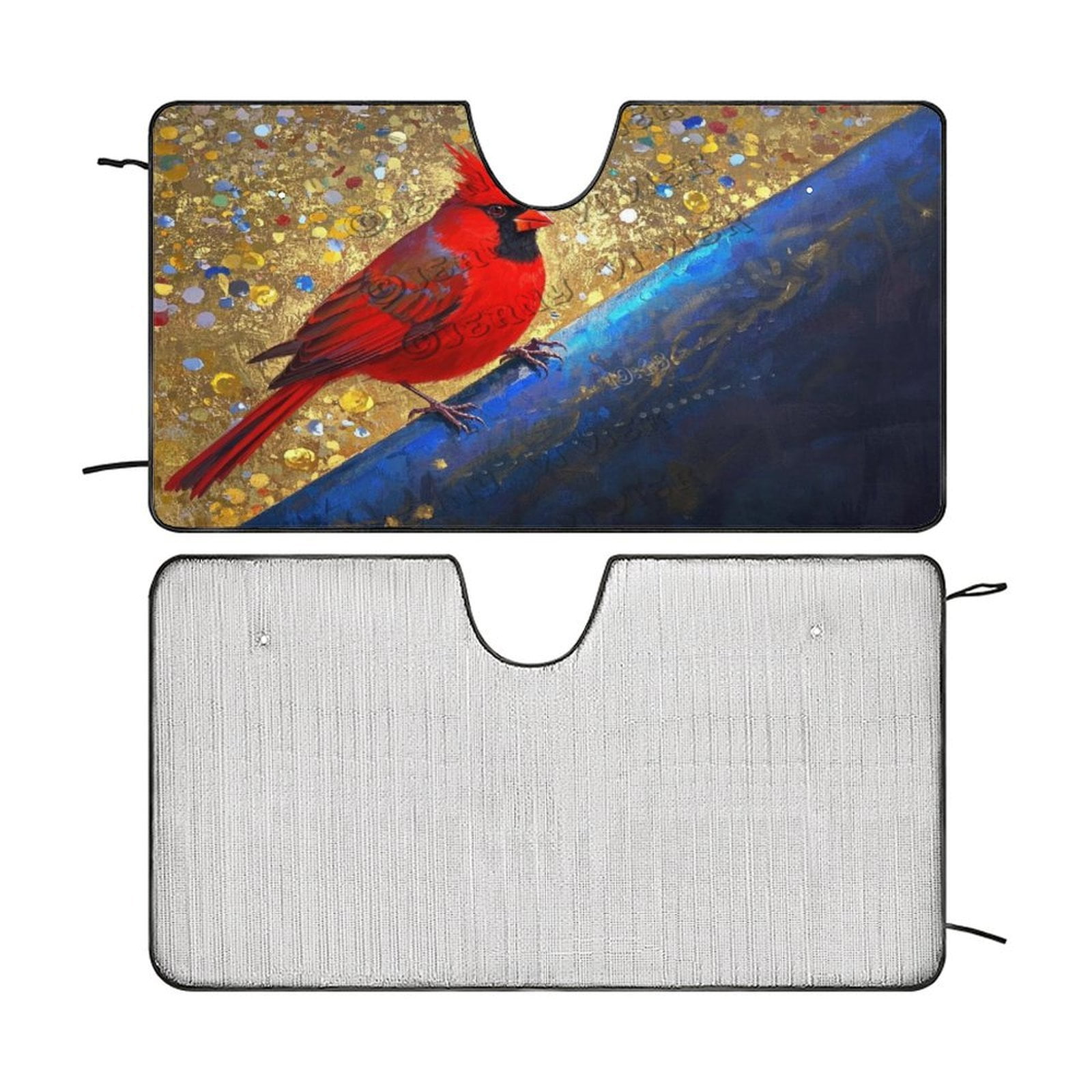 Red Bird Windshield Sunshade Car Foldable UV Ray Reflector Auto Front ...